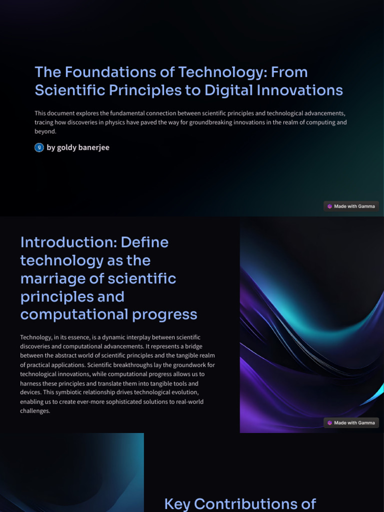 The Foundations of Technology From Scientific Principles To Digital ...