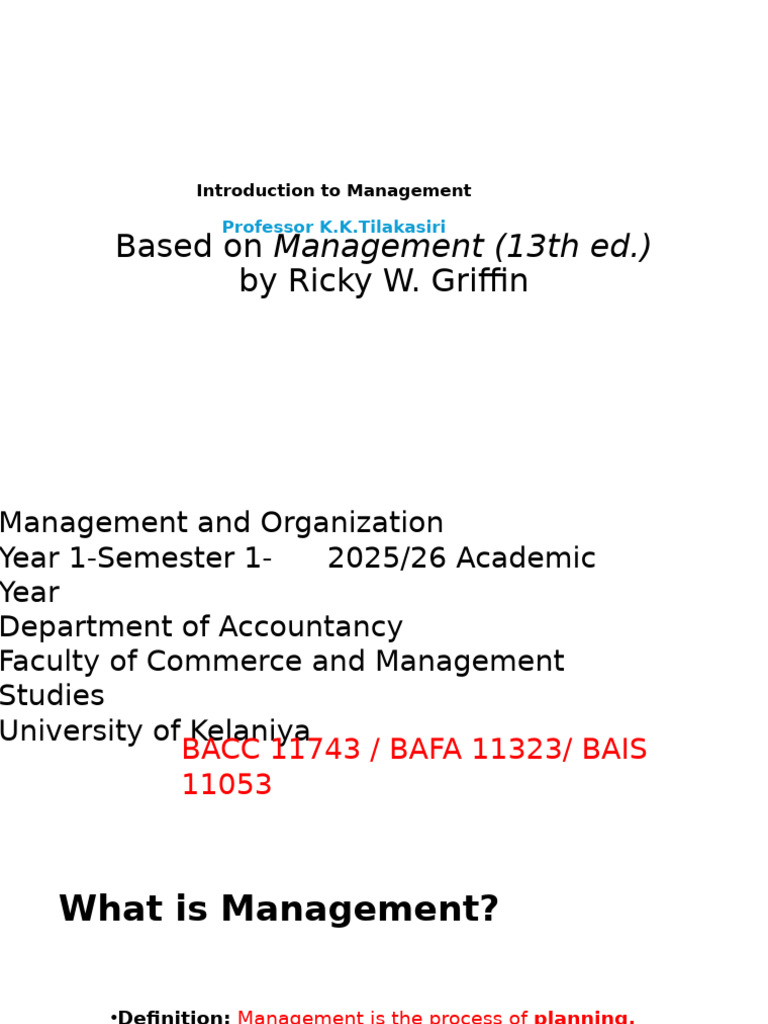 Lecture 01 - Introduction | PDF