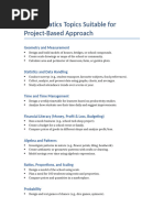 BSc Mathematics Project Ideas List | PDF | Mathematics | Geometry