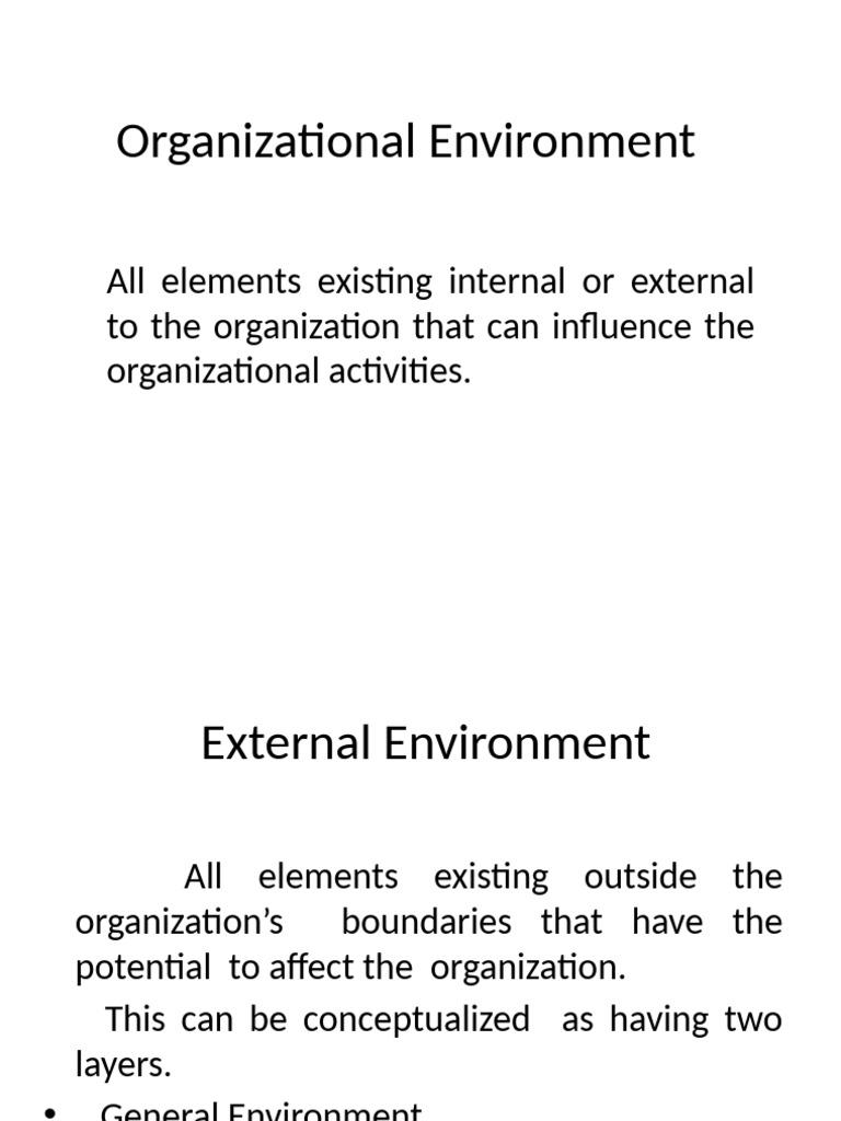 Organizational Environment | PDF | Mergers And Acquisitions | Natural ...