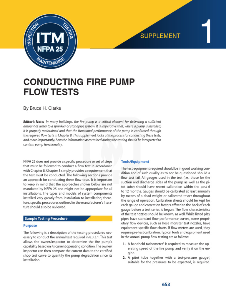 Fire Pump Testing Procedures Detailed 1710866619 | PDF | Pump | Valve