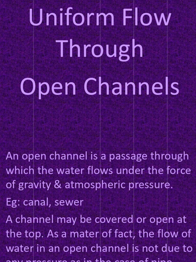 Flow Through Open Channels | PDF | Applied And Interdisciplinary ...