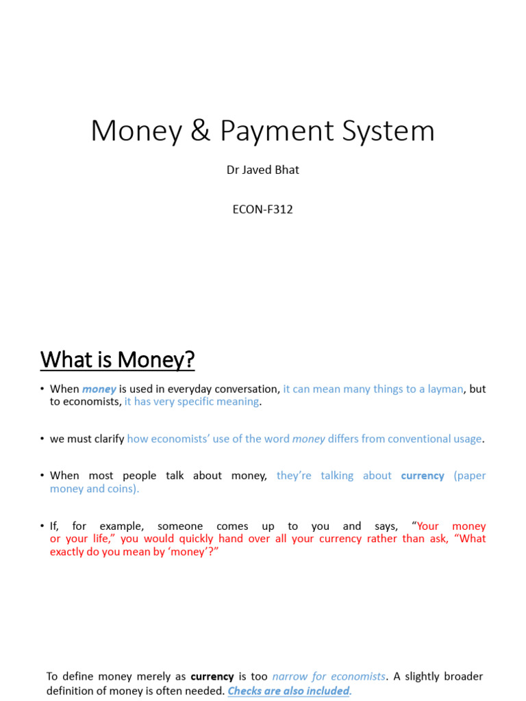 Money and Payment System | PDF | Money Supply | Money
