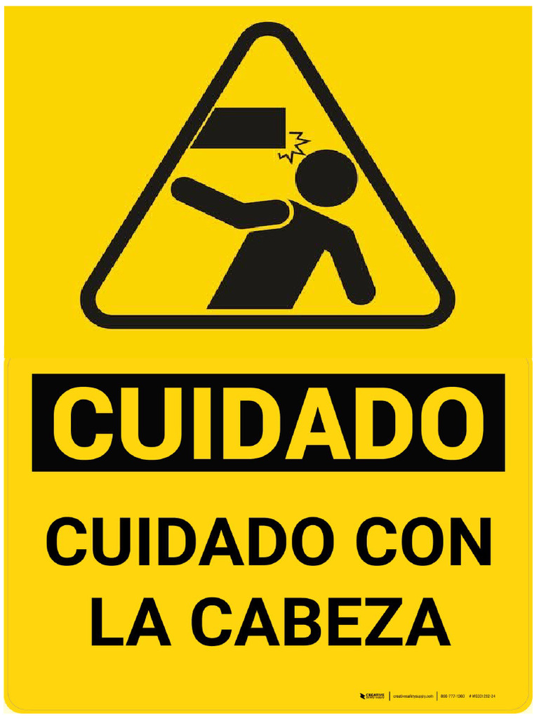 Letrero Cuidado Con La Cabeza | PDF