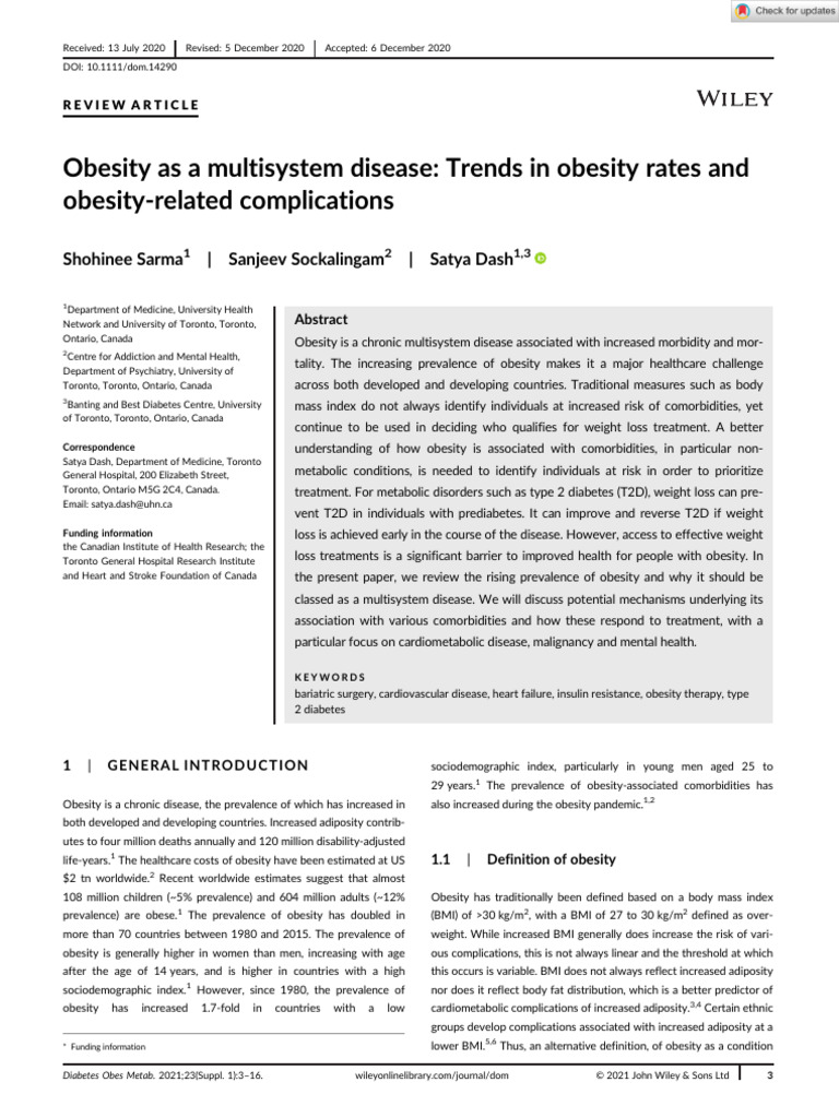 Obesity: A Multisystem Disease Review | PDF | Obesity | Cirrhosis