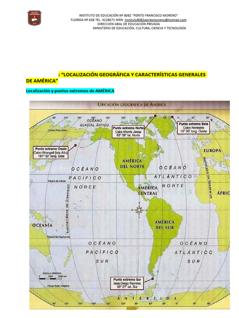 Geografía de América: Localización y Características | PDF | Américas ...