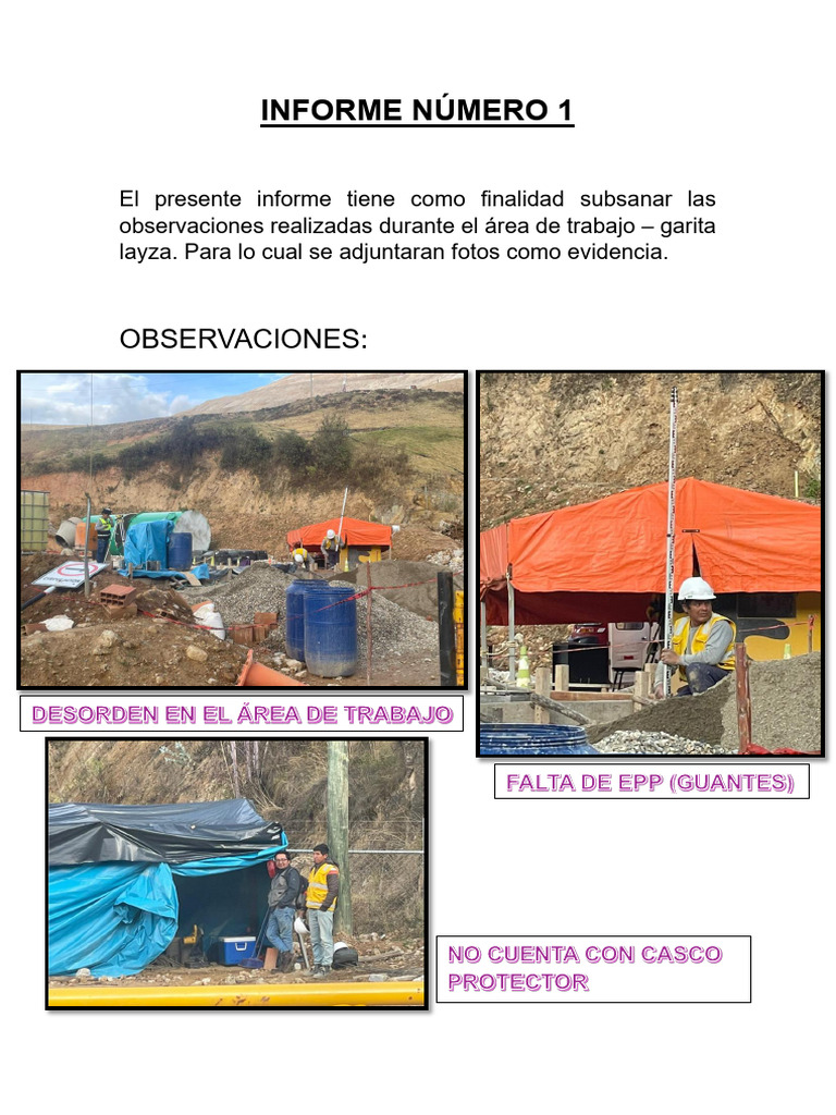 Informe - Levantamiento de Observaciones | PDF