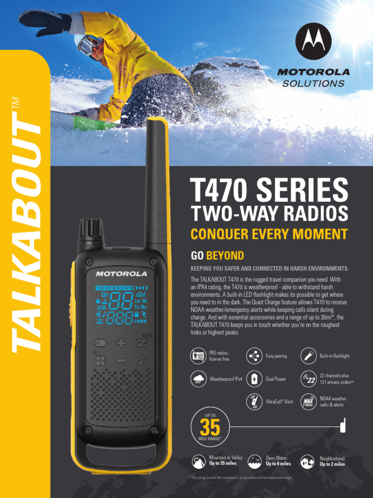 Motorola Talkabout T470 Overview | PDF