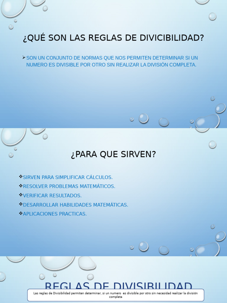 Reglas de Divisibilidad | PDF