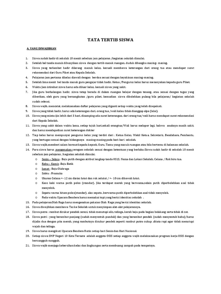 1.tatib Sekolah | PDF