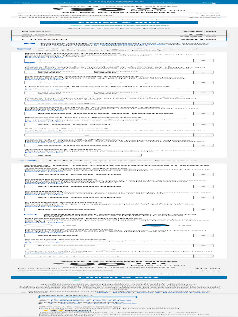Edit Quote Coverage - Progressive | PDF | Liability Insurance | Insurance