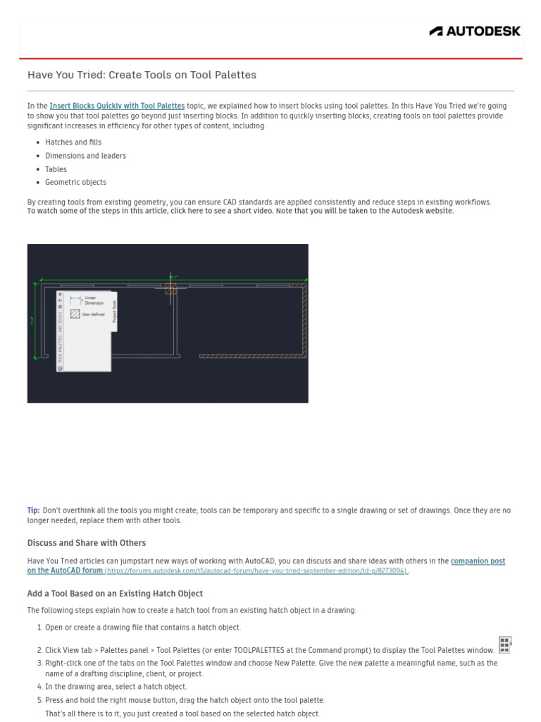 Creating Tools in AutoCAD Palettes | PDF | Button (Computing) | Auto Cad