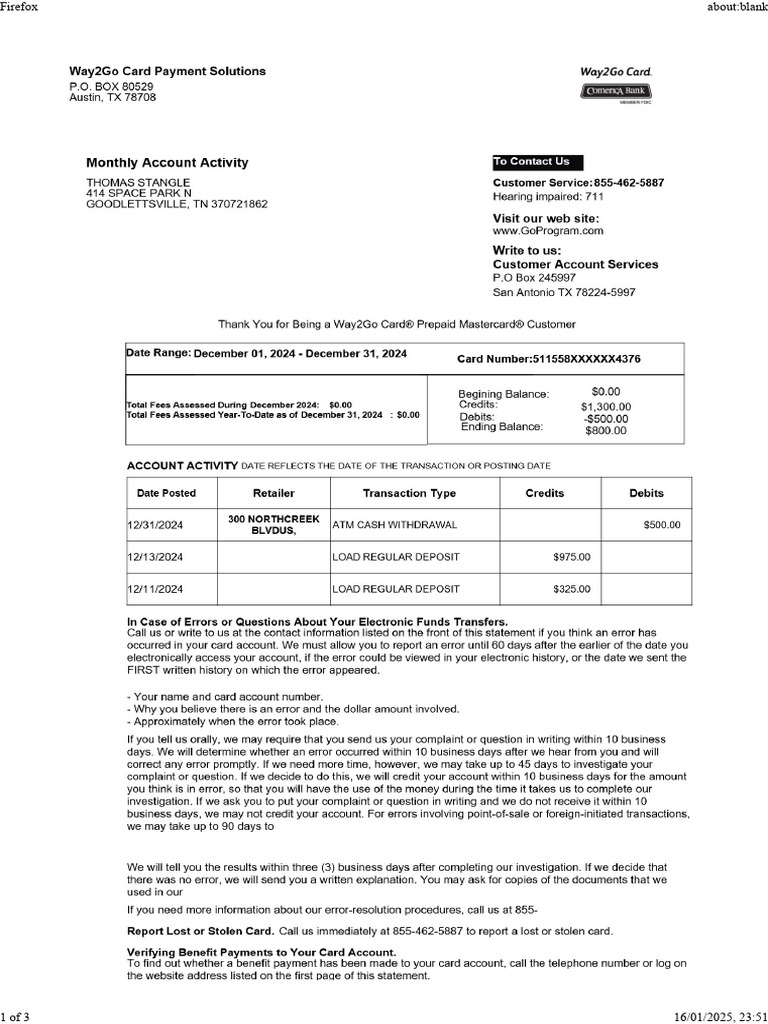 Waygo Statment | PDF