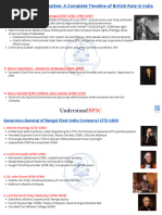 British Rule India Timeline | PDF