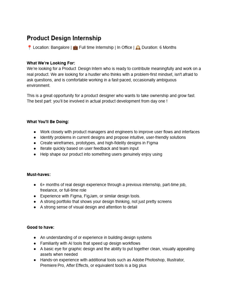 Product Design Internship - Skillovilla | PDF | Usability