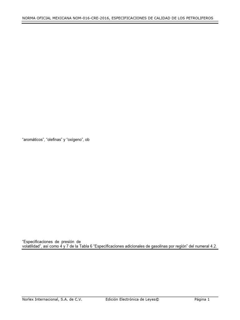 Nom-016 Actualizada | PDF | Petróleo | Gasolina