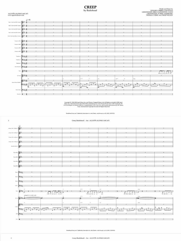 Creep (Score) | PDF