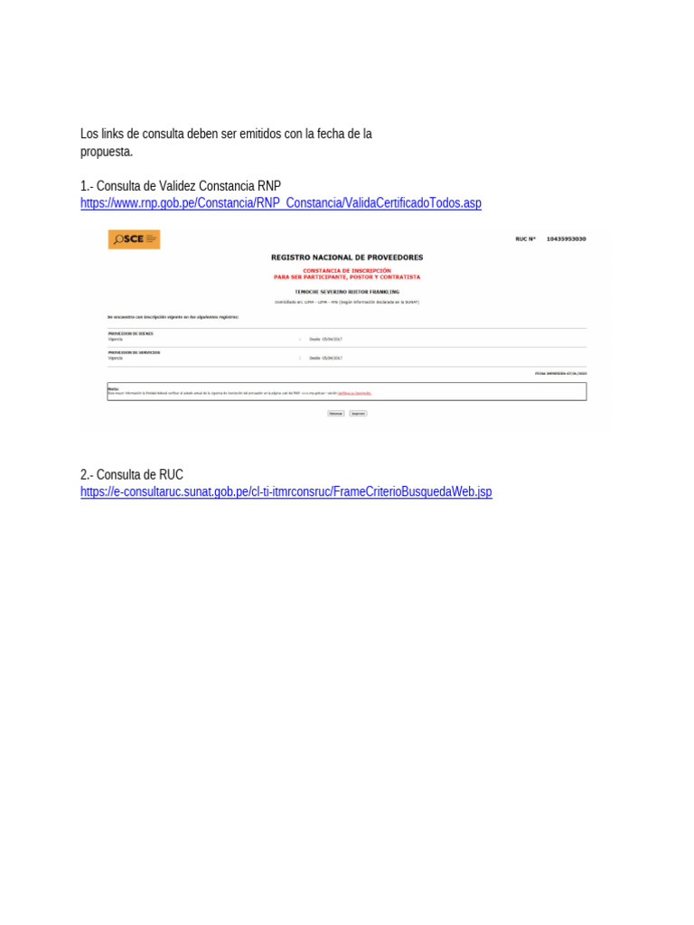 TDR y Formatos | PDF