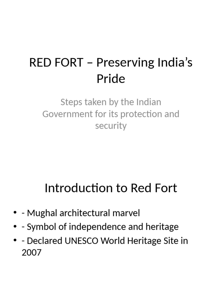 Red Fort Safety Presentation | PDF