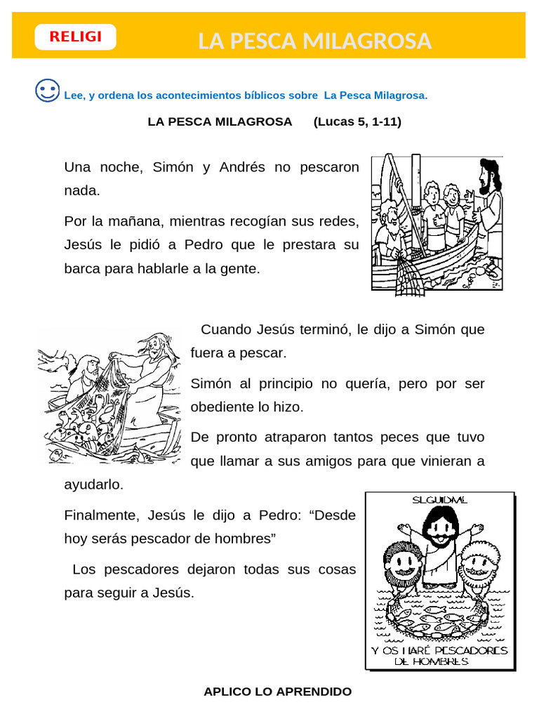 D3 A3 FICHA REL. La Pesca Milagrosa | PDF