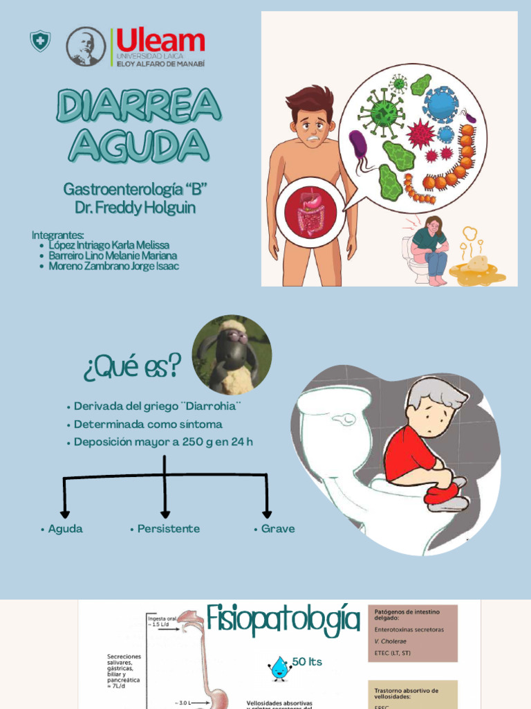 Diarrea Aguda-Grupo 5 - Compressed | PDF | Diarrea | Especialidades Medicas