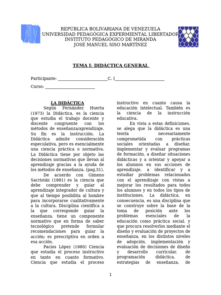 Guia de Didactica General | PDF | Plan de estudios | Enseñando