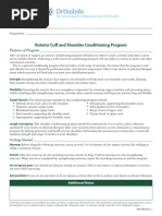 Rotator Cuff and Shoulder Conditioning Program - OrthoInfo - AAOS | PDF ...