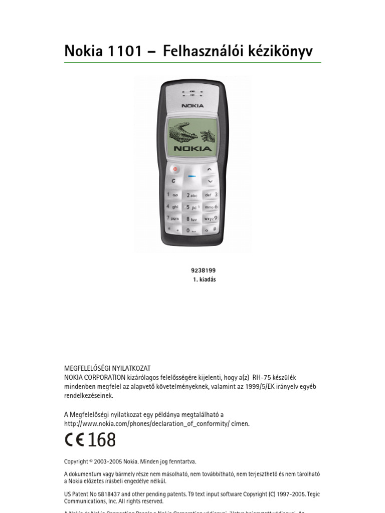 Nokia 1101 Hasznalati Utmutato Magyar | PDF