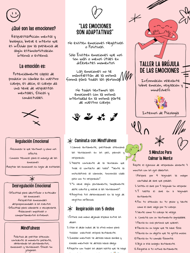 Tríptico Sobre Las Emociones | PDF | Las emociones | Mente