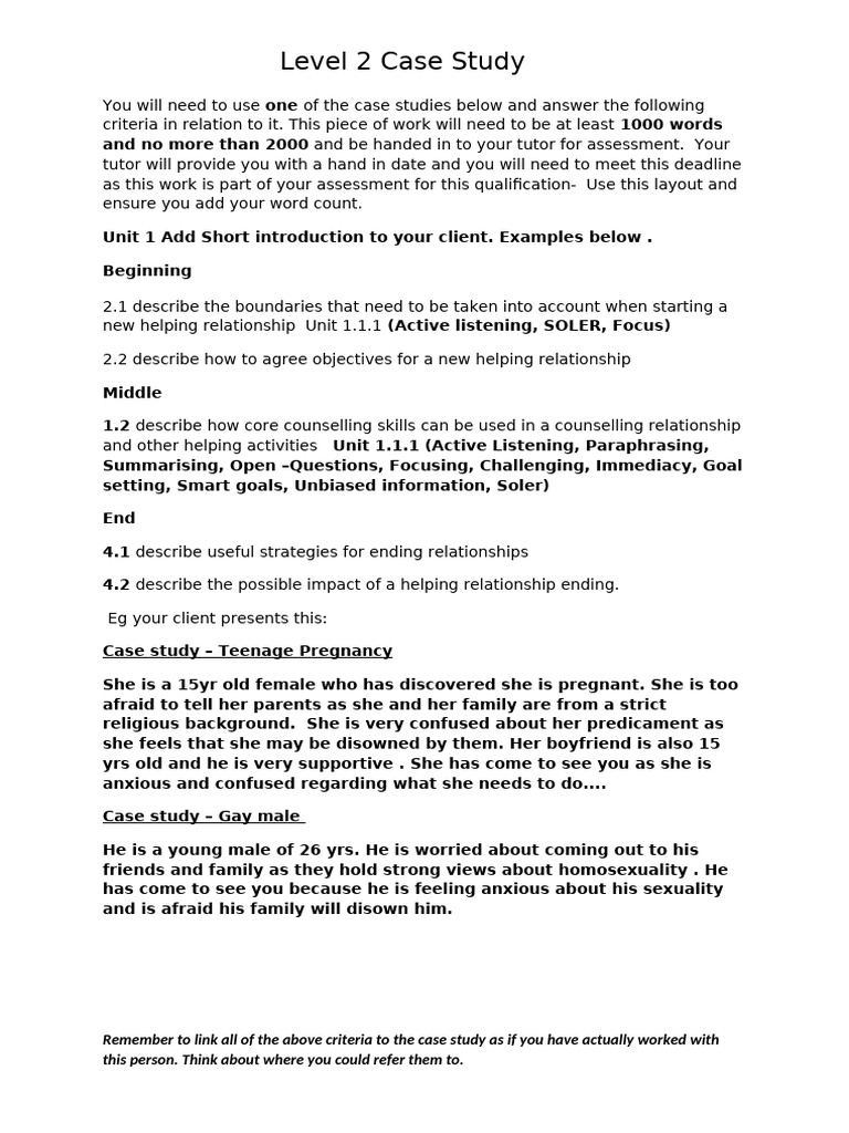 Case Study Cover Sheet | PDF