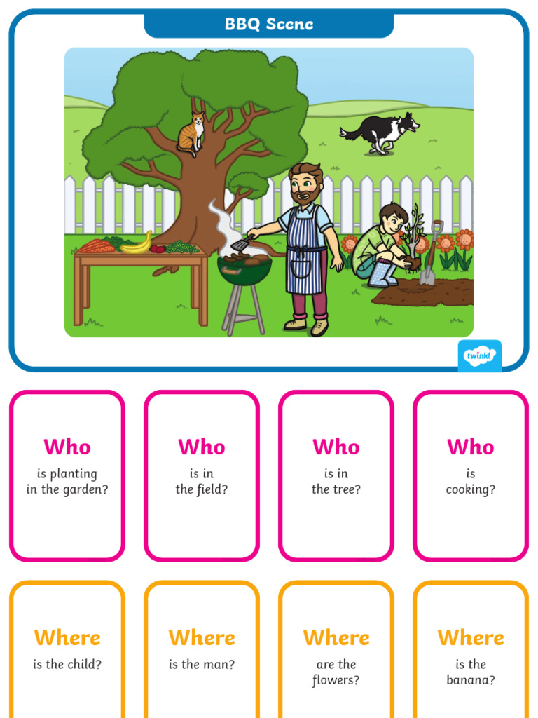 BBQ Scene and WH Questions | PDF