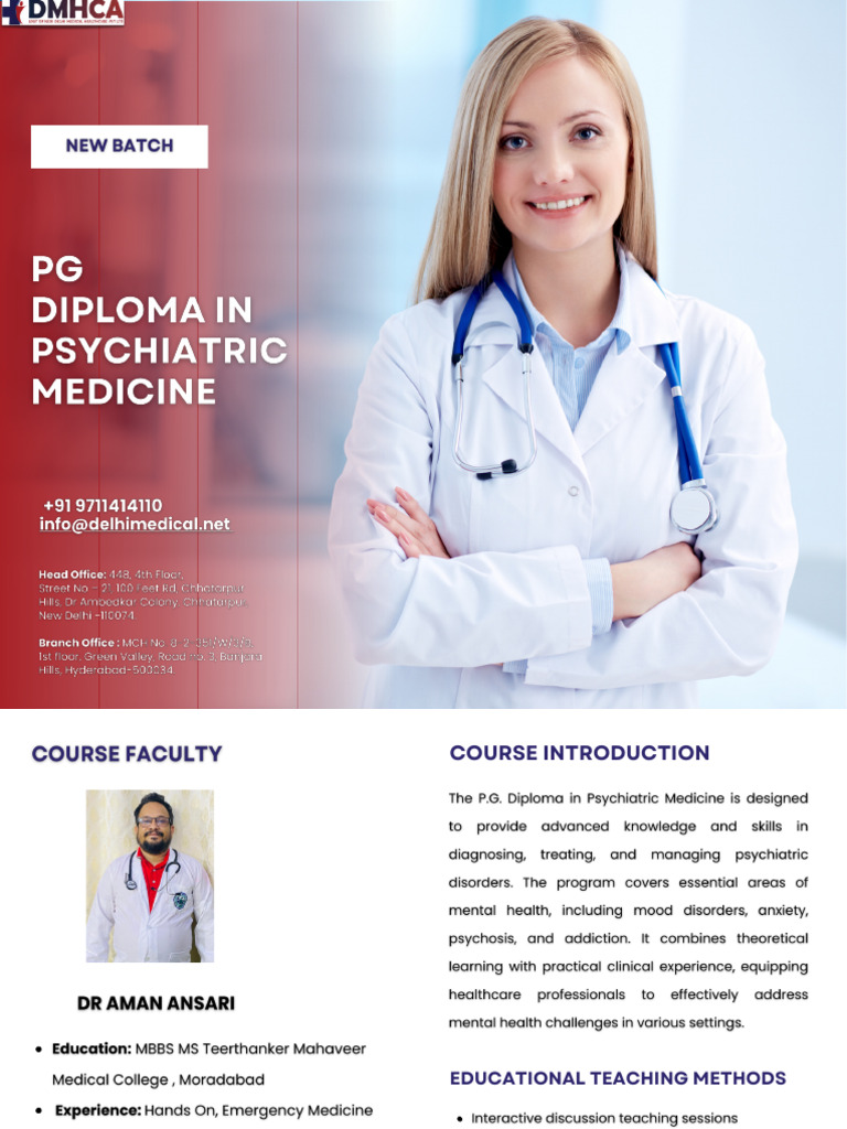 PG Diploma in Psychiatric Medicine | PDF