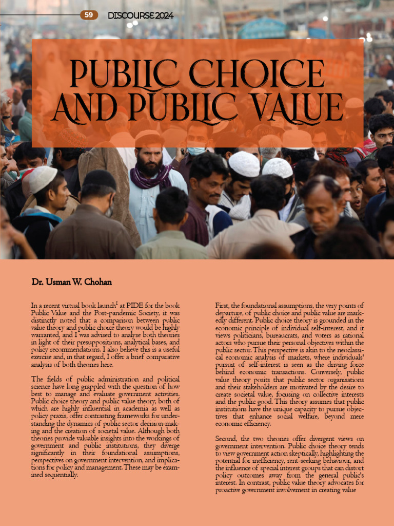 Public Choice and Public Value | PDF | Public Choice | Market (Economics)
