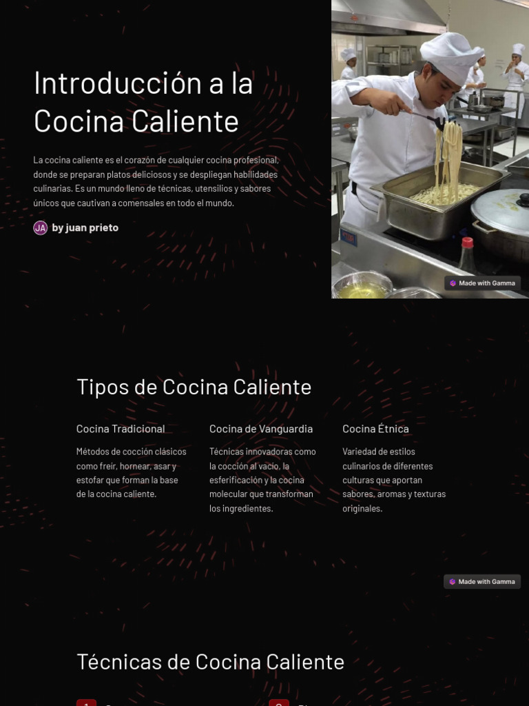 Introducción a la Cocina Caliente | PDF | Cocinando | Alimentos
