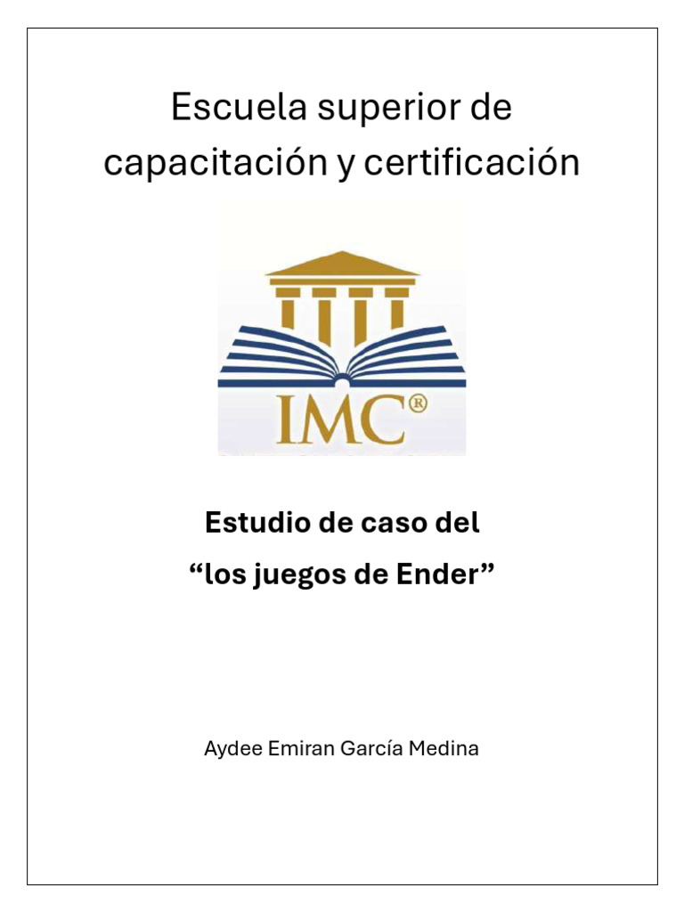 Estudio de Caso El Juego de Ender | PDF