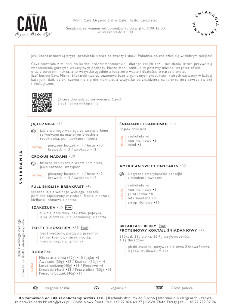 Menu Cava PL 094539 | PDF