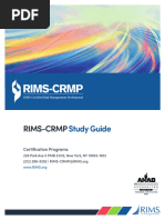 Rims CRMP Examination Study Guide | PDF | Risk | Risk Management