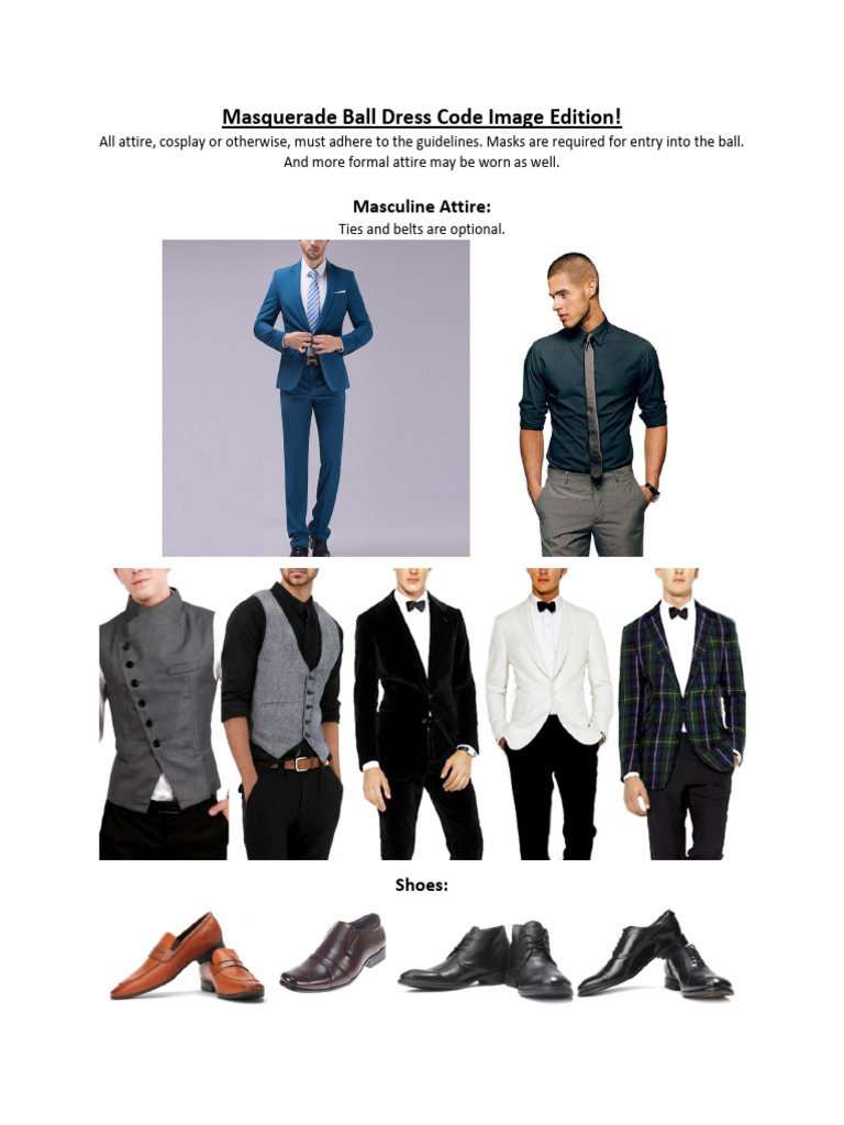 Masquerade Ball Dress Code Image Edition | PDF