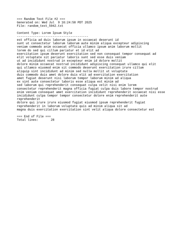 Random Text 5942 | PDF