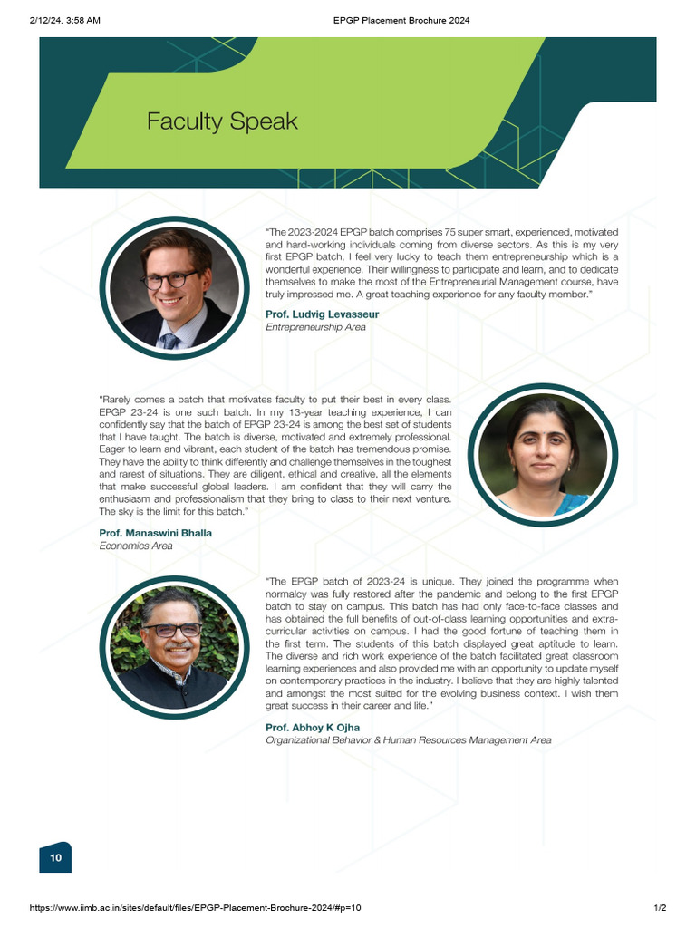 EPGP Placement Brochure 2024 | PDF