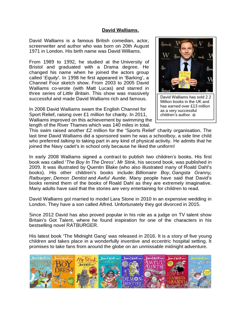 4.david Walliams Reading Challenge | PDF