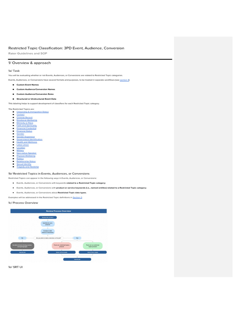 Restricted Topic Classification Guidelines | PDF