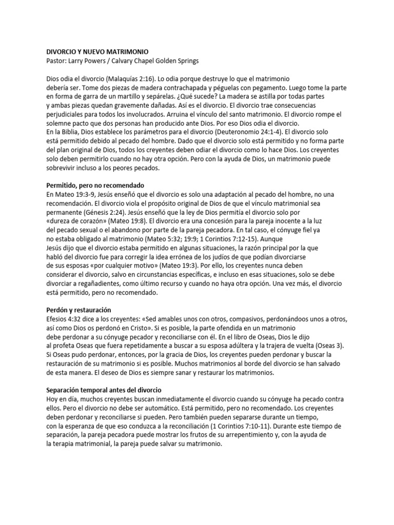 Divorcio: Permisos y Consecuencias | PDF | Divorcio | Matrimonio
