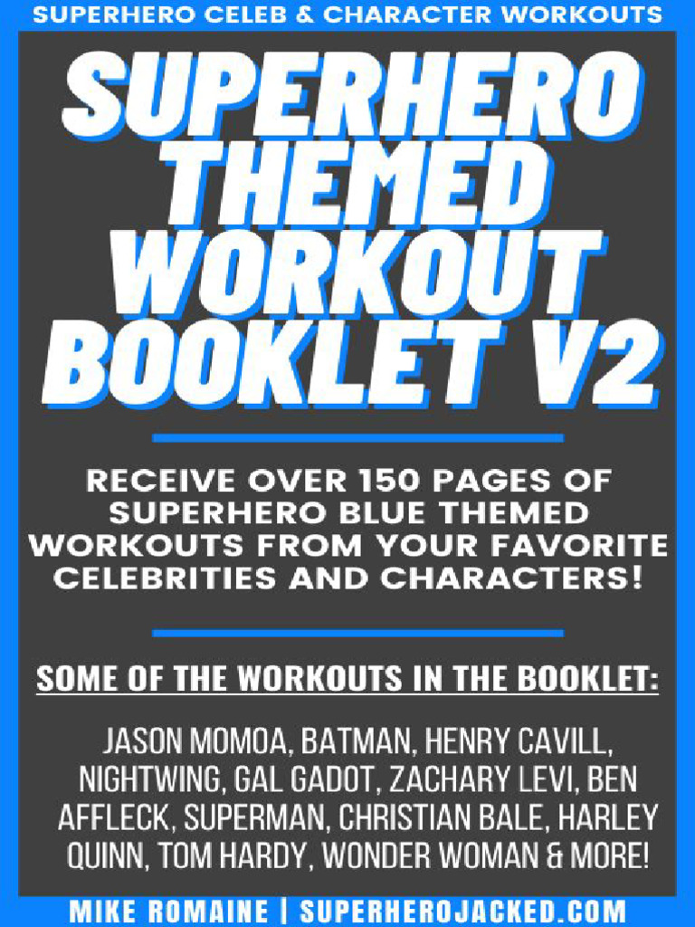 DC Comics Themed Workout Booklet | PDF | Kettlebell | Physical Exercise
