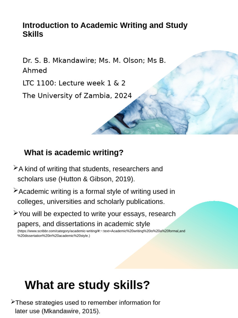 Academic Writing and Study Skills | PDF | Citation | Human Communication