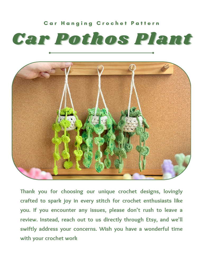 Done Ha Pot Hos Plant Crochet Pattern | PDF | Crochet | Yarn