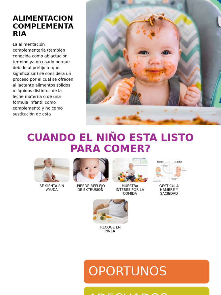 Alimentacion Complementaria | PDF | Alimentos | Vegetales