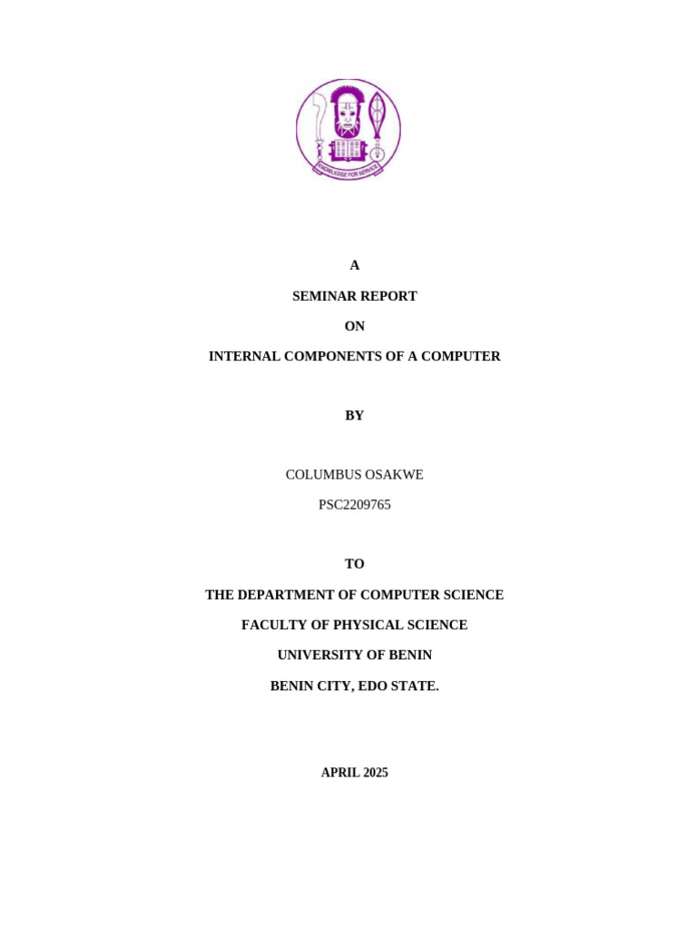 Internal Component of A Computer - 095312 | PDF | Solid State Drive | Random Access Memory