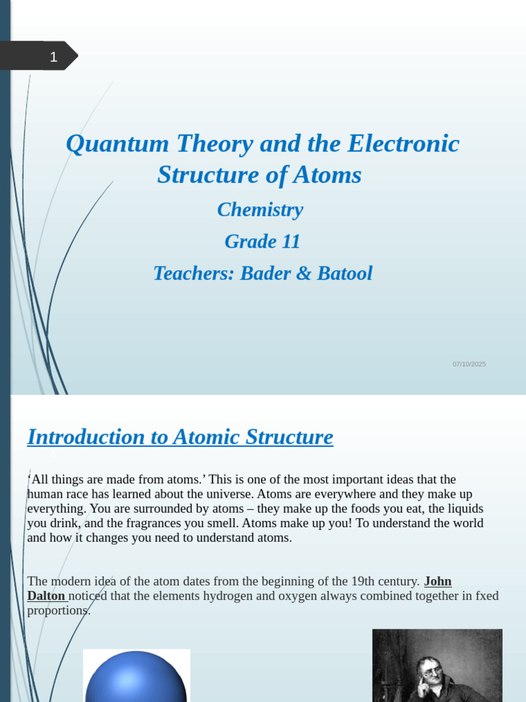 Atomic Structure and Quantum Numbers | PDF | Atoms | Electromagnetic Spectrum