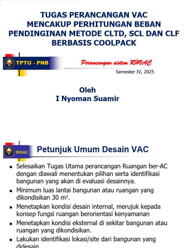 6-TPTU-Petunjuk Tugas Utama Desain VAC | PDF